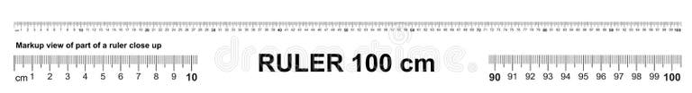 Ruler 100 Cm. Precise Measuring Tool. Ruler Scale 1 Meter. Ruler Grid ...
