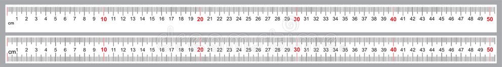 Set for Rulers 50 Cm. Precise Measuring Tool. Ruler Scale 0,5 Meter ...
