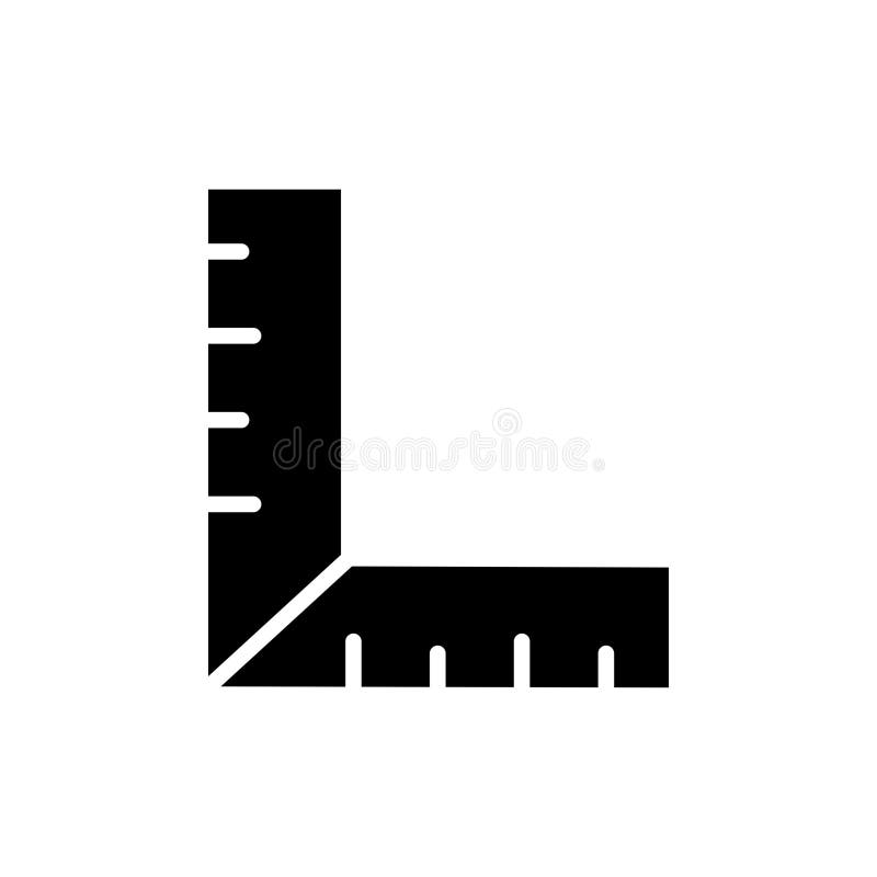 Ruler Combined Icon Set. Geometry Ruler Tool Vector Symbol in Black ...