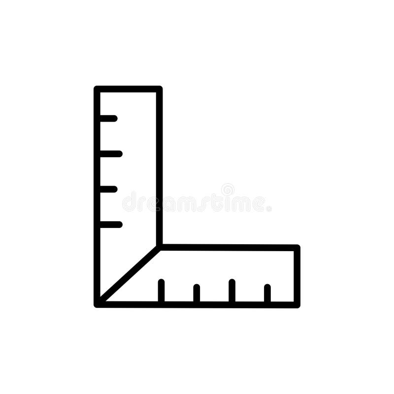 Ruler Combined Icon Set. Geometry Ruler Tool Vector Symbol in Black ...