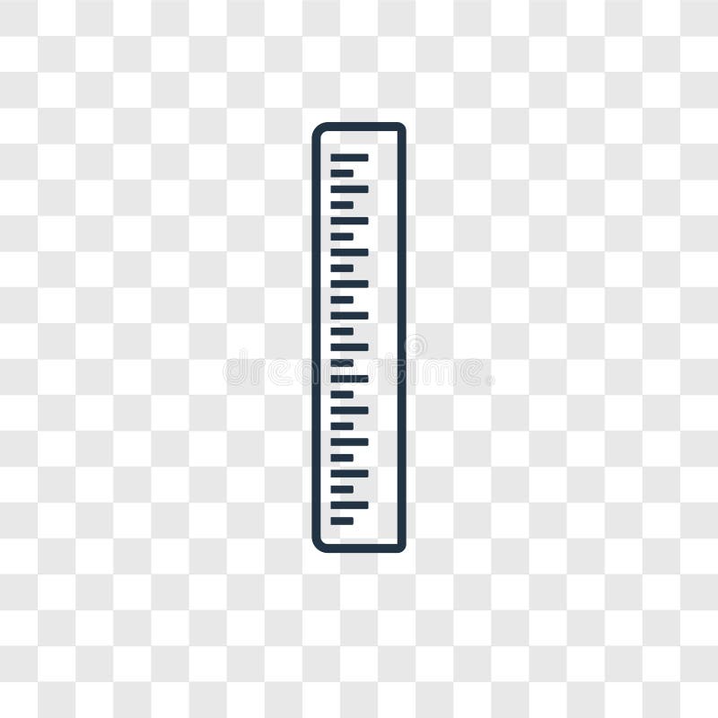 Ruler Concept Vector Linear Icon Isolated On Transparent Background ...