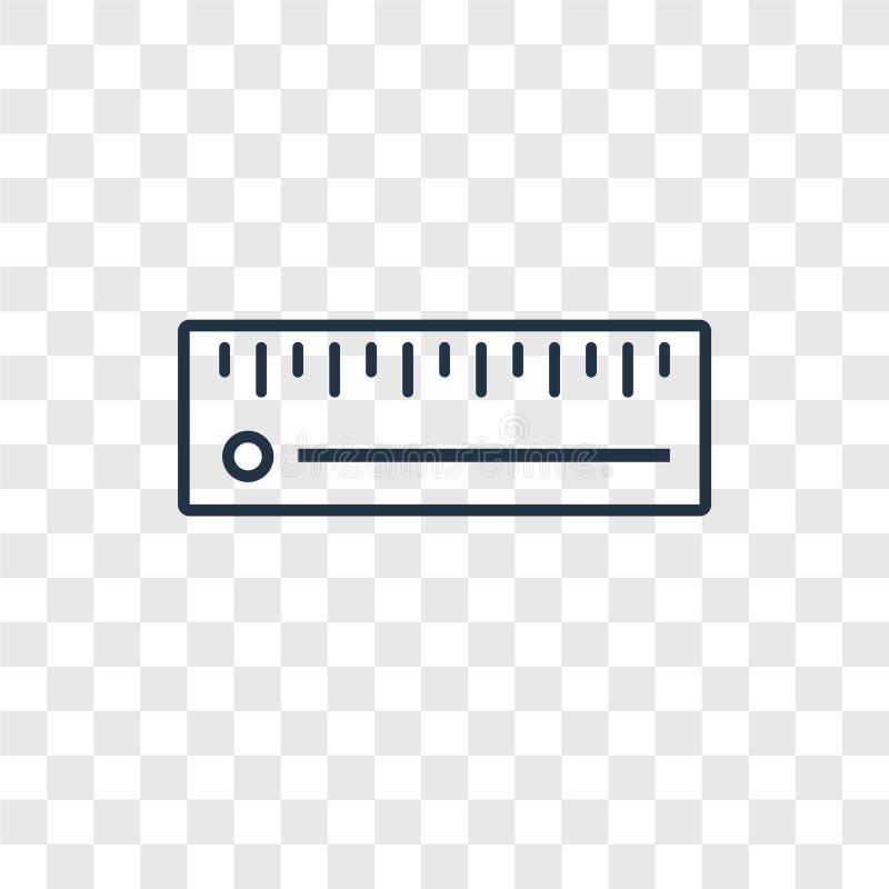 Ruler Concept Vector Linear Icon Isolated on Transparent Background ...