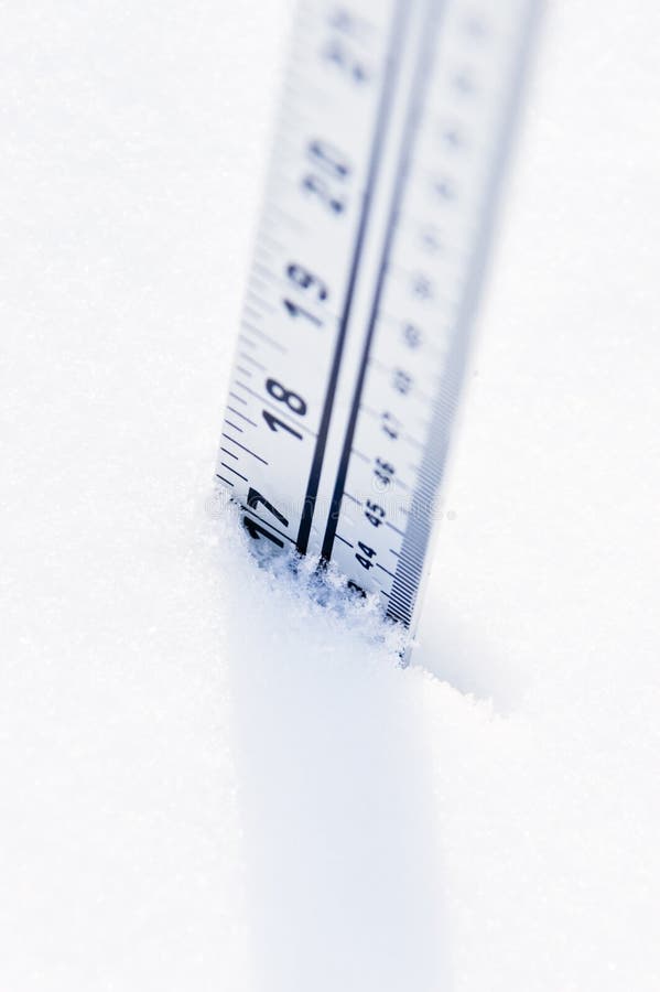 Ruler in deep snow stock image. Image of white, outside - 22448175