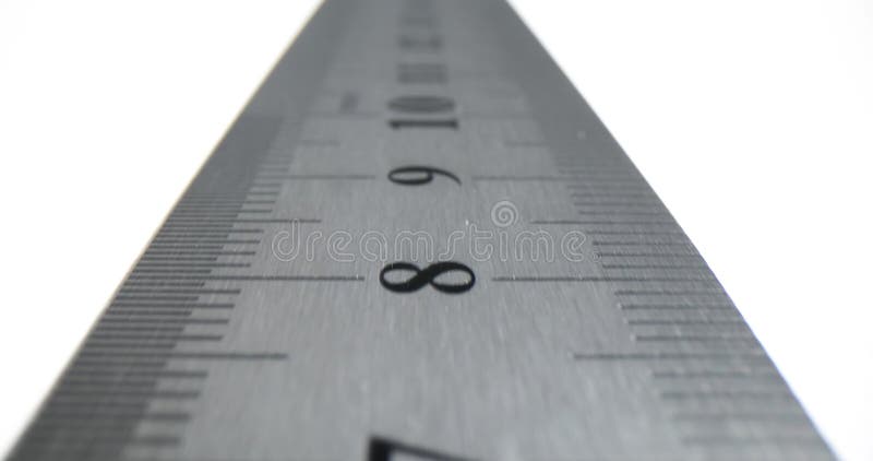 Ruler with Double Side Scale and Digits on White Background Stock ...