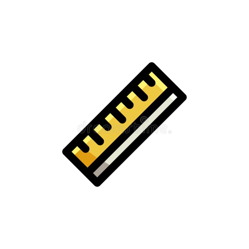 Ruler Icon stock vector. Illustration of inch, button - 267420600