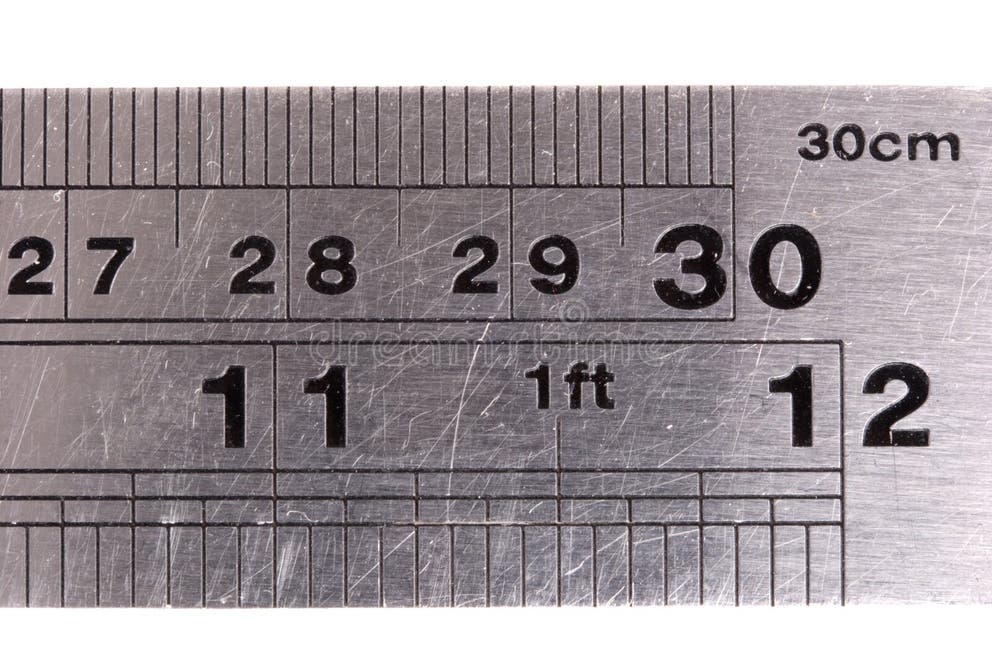 Ruler end stock image. Image of steel, scale, measure - 41490283