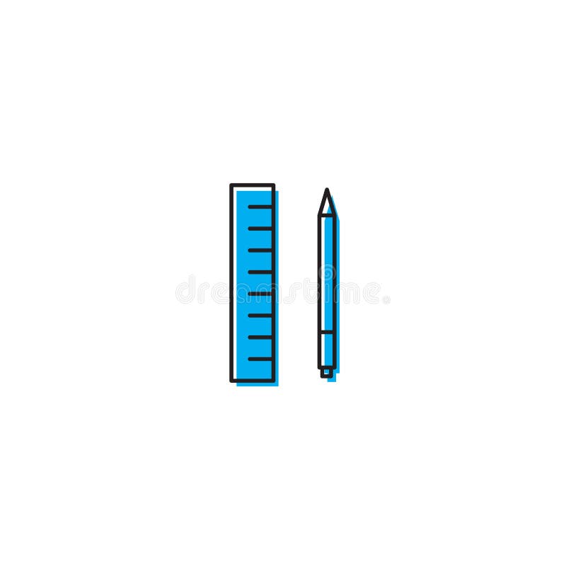 Ruler, Equipment, Instrument of Measurement Vector Icon, Isolated on ...