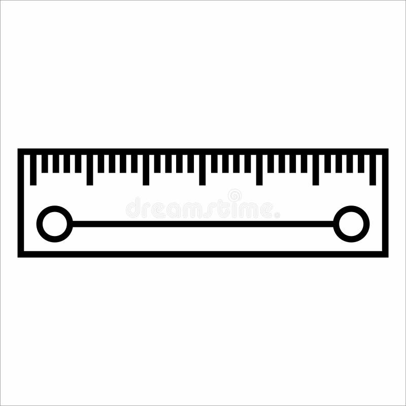 Ruler in Flat Style. Simple Isolated Flat Vector Stock Illustration ...