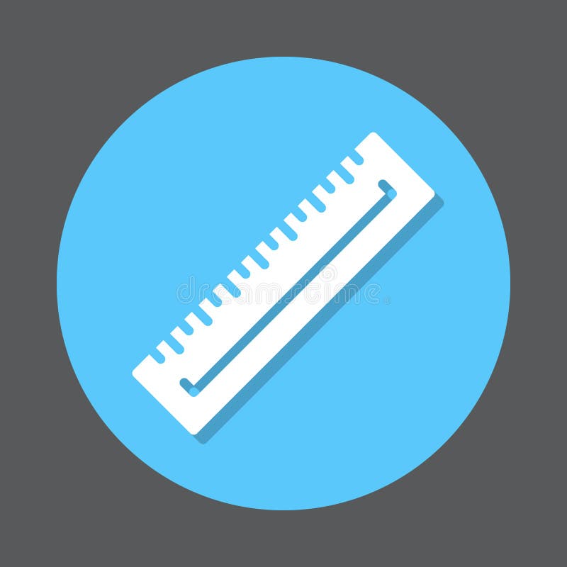 Ruler in Flat Style. Simple Isolated Flat Vector Stock Illustration ...