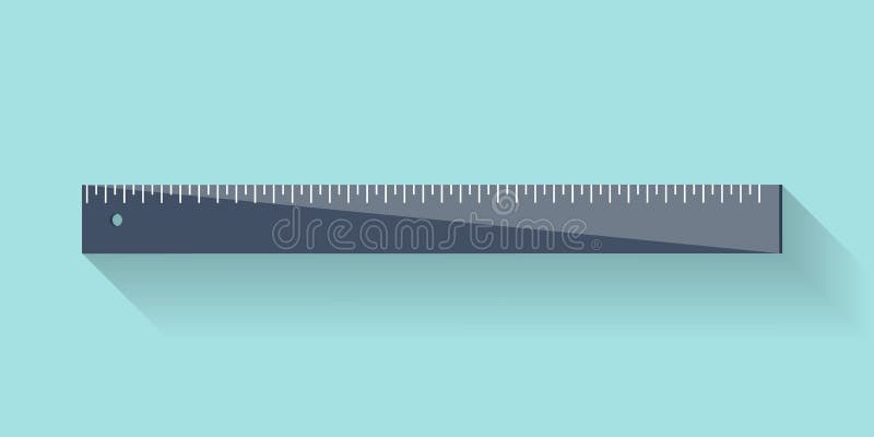 Ruler in a Flat Style. Scale. Width and Length. Measurement Tool ...