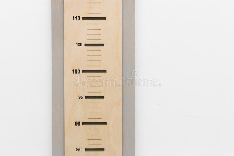 Ruler Height Measure Child Height Scale Size Against a White Wall Stock ...