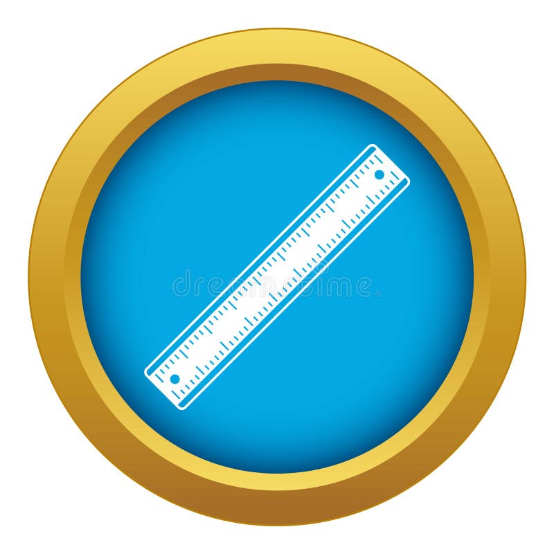 Ruler Icon Blue Vector Isolated Stock Vector - Illustration of ...