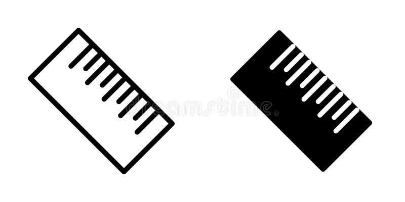 Ruler icon design template stock illustration. Illustration of size ...