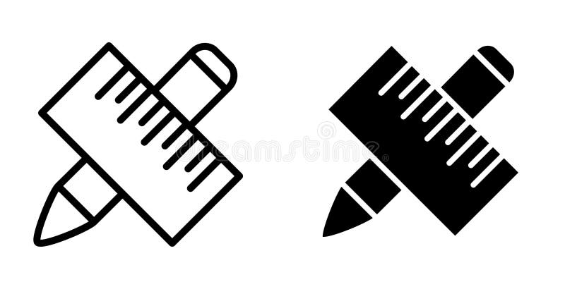 Ruler icon design template stock illustration. Illustration of sign ...