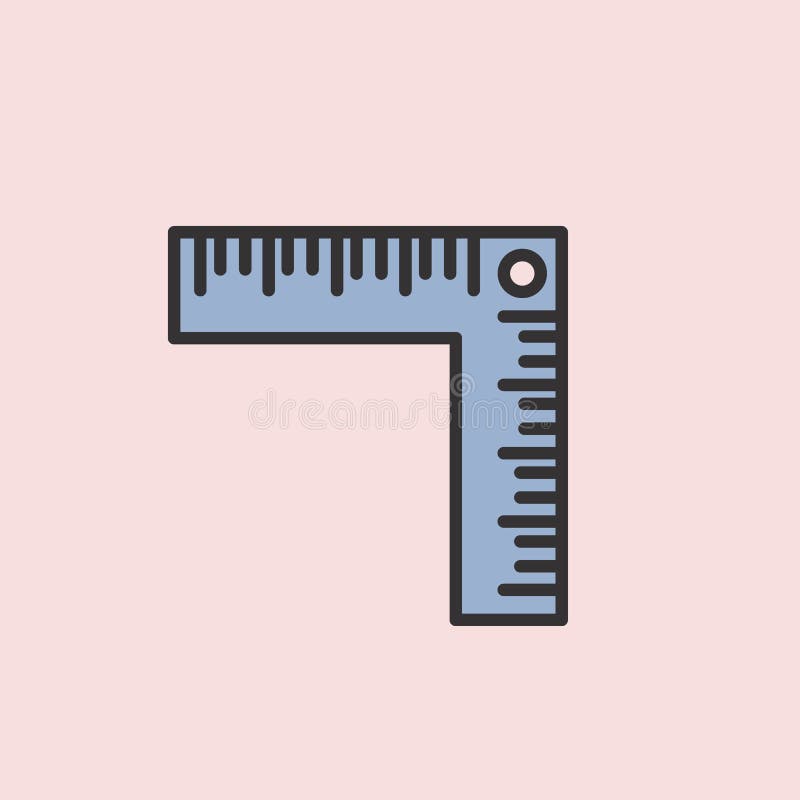 Ruler Icon. Element of Color Education for Mobile Concept and Web Apps ...