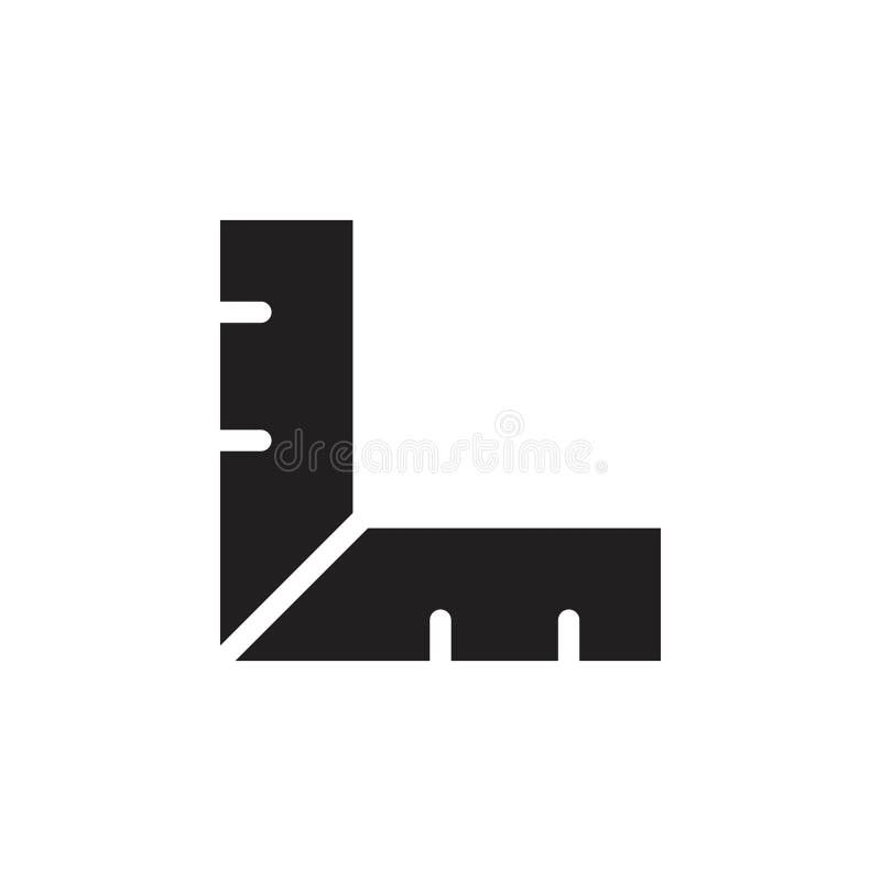 Ruler Icon Flat Line Illustration Stock Illustration - Illustration of ...