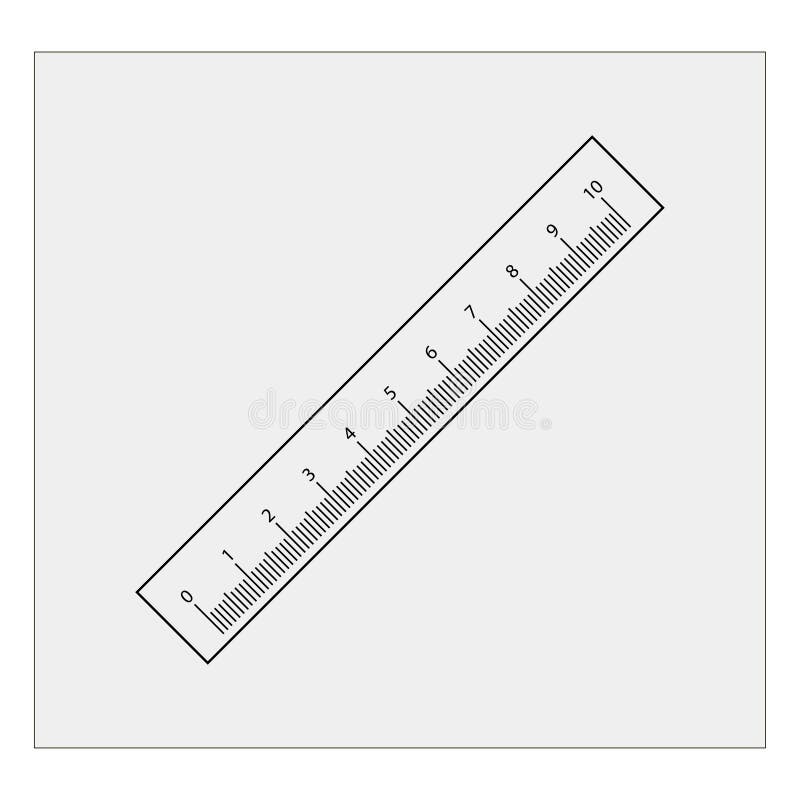 Ruler Icon. Gray Background. Vector Illustration. Stock Vector ...