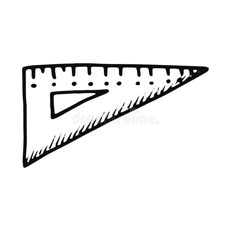 Ruler Icon Vector Sketch. Hand Insulated Drawing Stock Vector ...