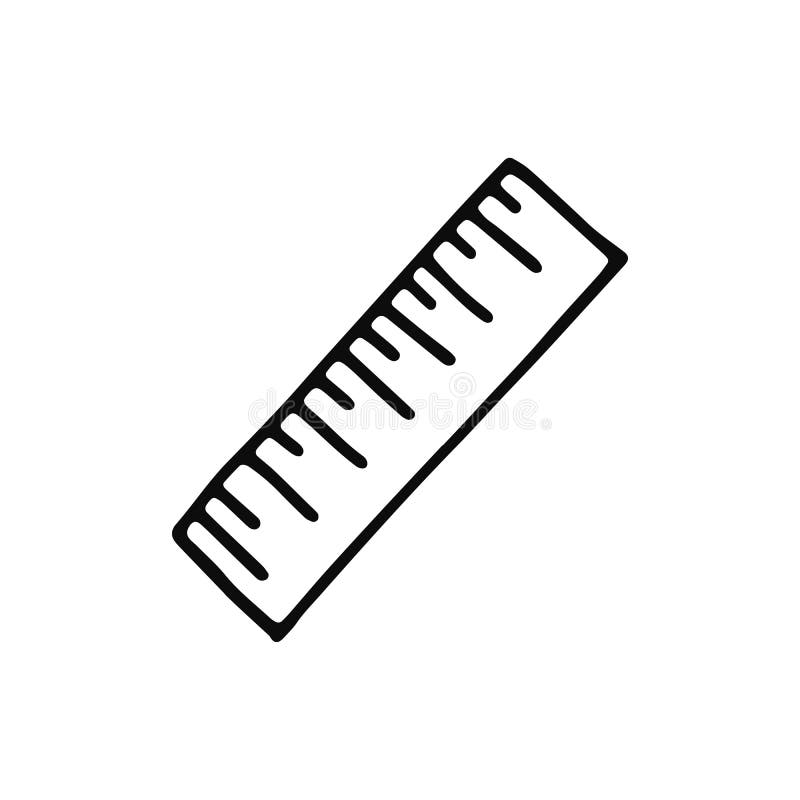 Ruler Icon Vector Sketch. Hand Insulated Drawing Stock Vector ...