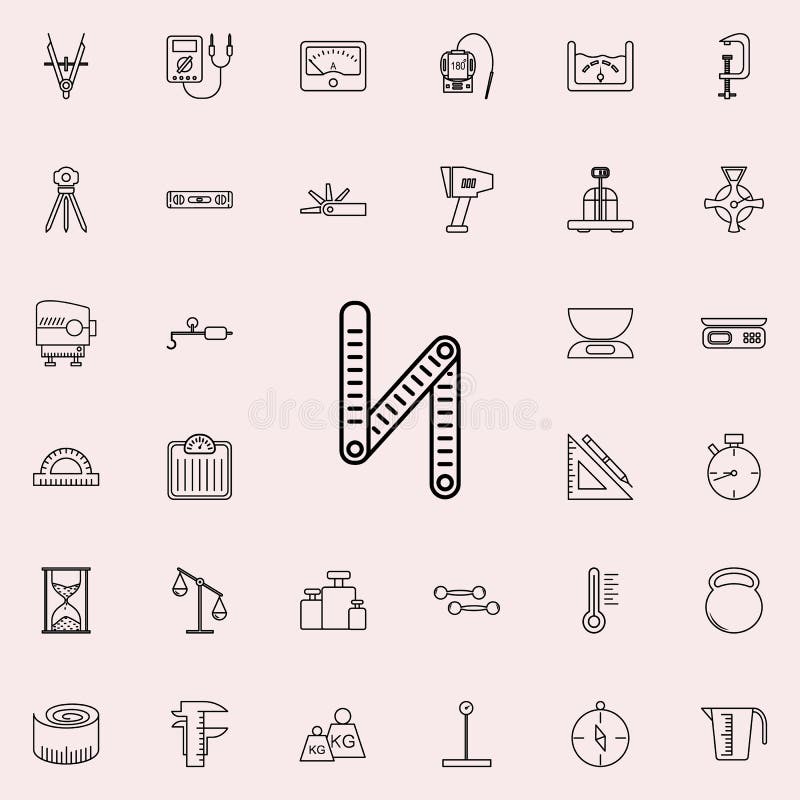 Ruler Icon. Measuring Instruments Icons Universal Set for Web and ...