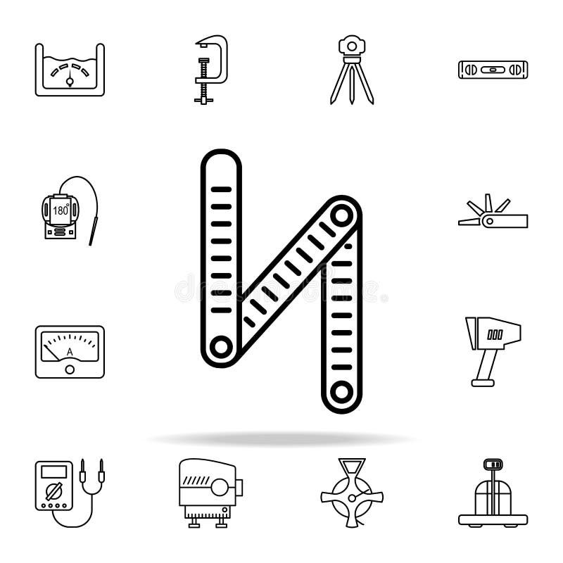 Ruler Icon. Measuring Instruments Icons Universal Set for Web and ...