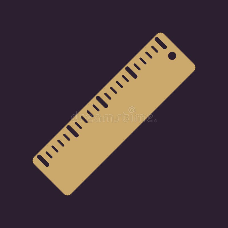 The Ruler Icon. Ruler Symbol. Flat. Vector Stock Vector - Illustration ...