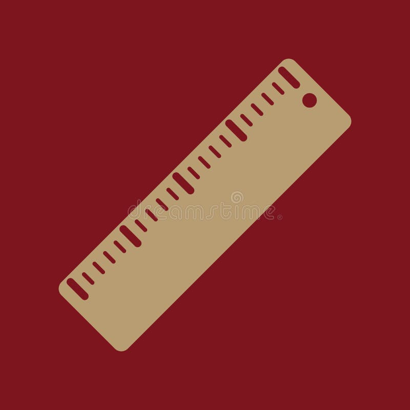 The Ruler Icon. Ruler Symbol. Flat. Vector Stock Vector - Illustration ...