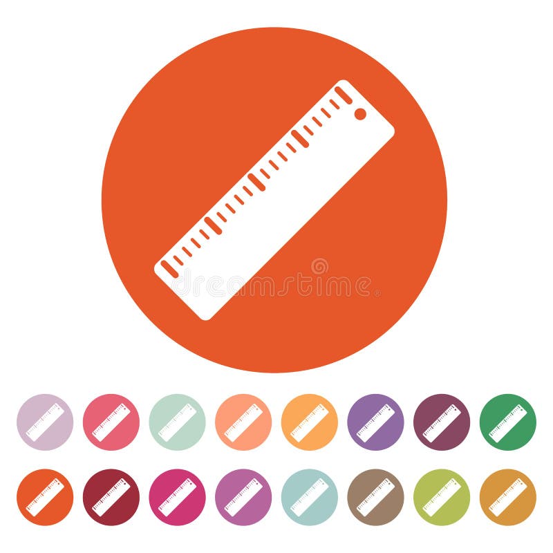 The Ruler Icon. Ruler Symbol. Flat. Vector Stock Vector - Illustration ...