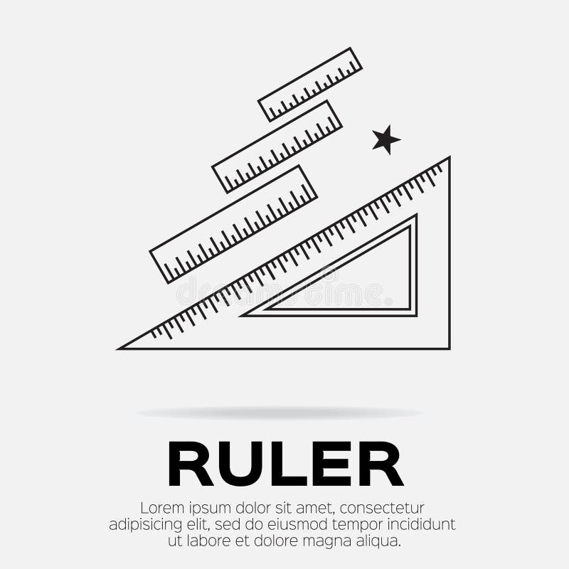 Ruler icon. Ruler symbol stock vector. Illustration of education - 60790980