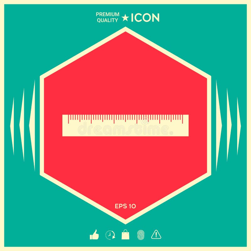 The ruler icon stock vector. Illustration of isolated - 120429360