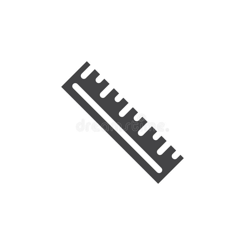 Ruler Icon Simple Vector Symbol Stock Vector - Illustration of scale ...