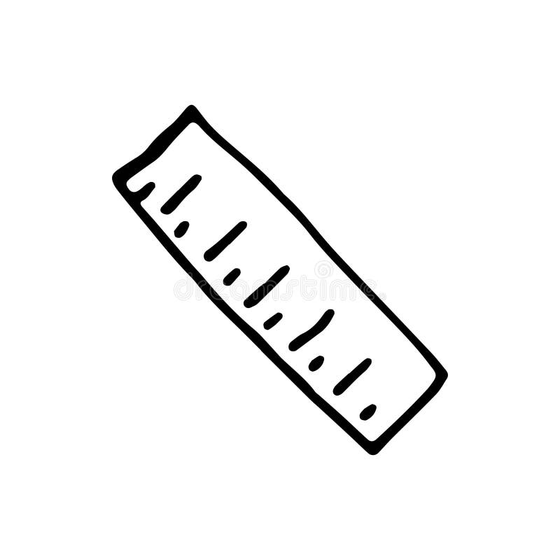 Ruler Icon Vector Sketch. Hand Insulated Drawing Stock Vector ...