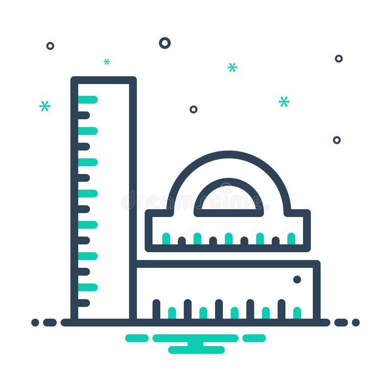 Mix Icon for Ruler, Tool and Scale Stock Illustration - Illustration of ...