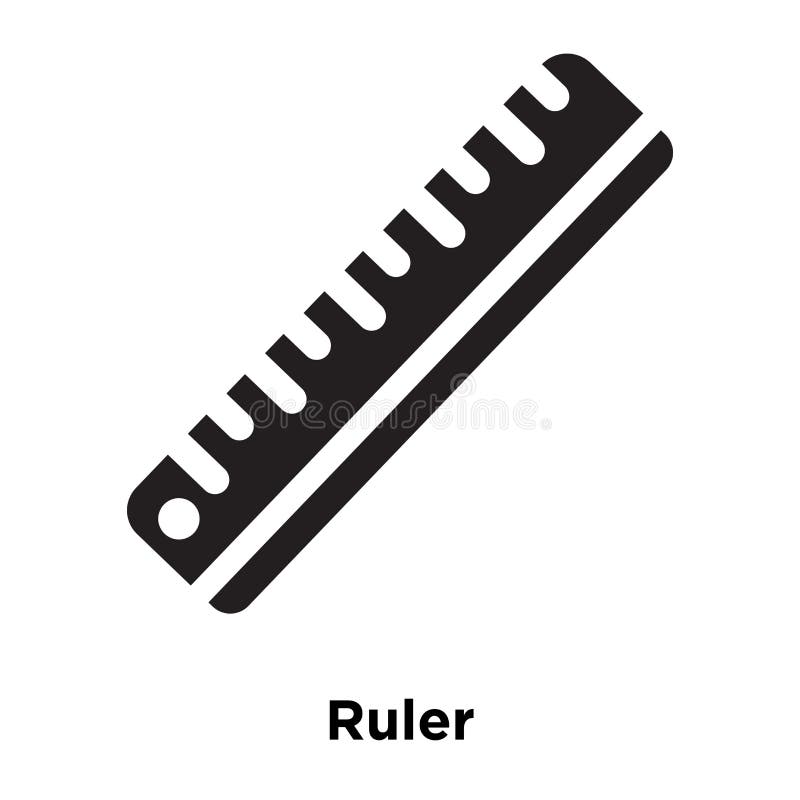 Ruler Icon Vector Isolated on White Background, Logo Concept of Stock ...