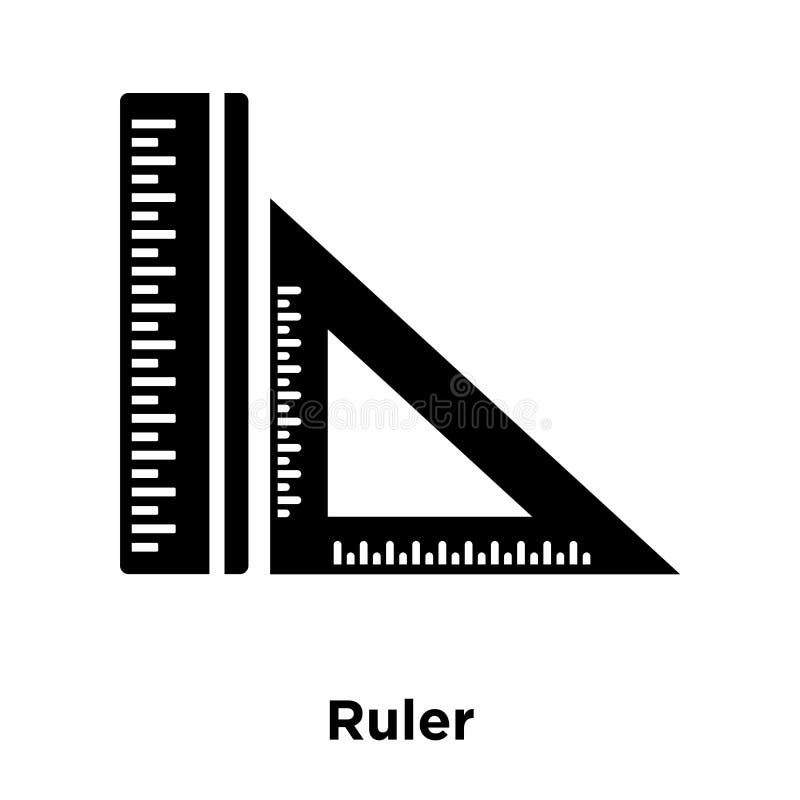 Ruler Icon Vector Isolated on White Background, Ruler Sign , Line ...