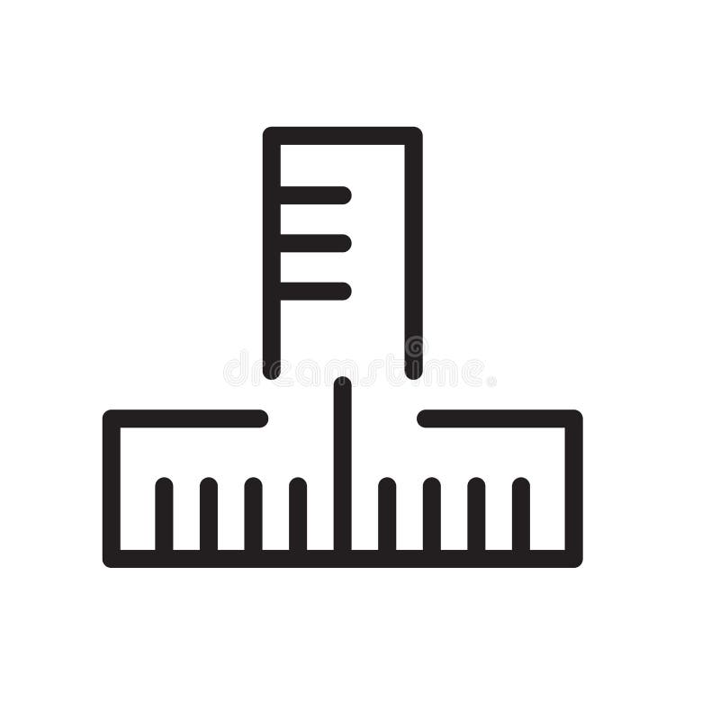 Ruler Icon Vector Isolated on White Background, Ruler Sign , Lin Stock ...