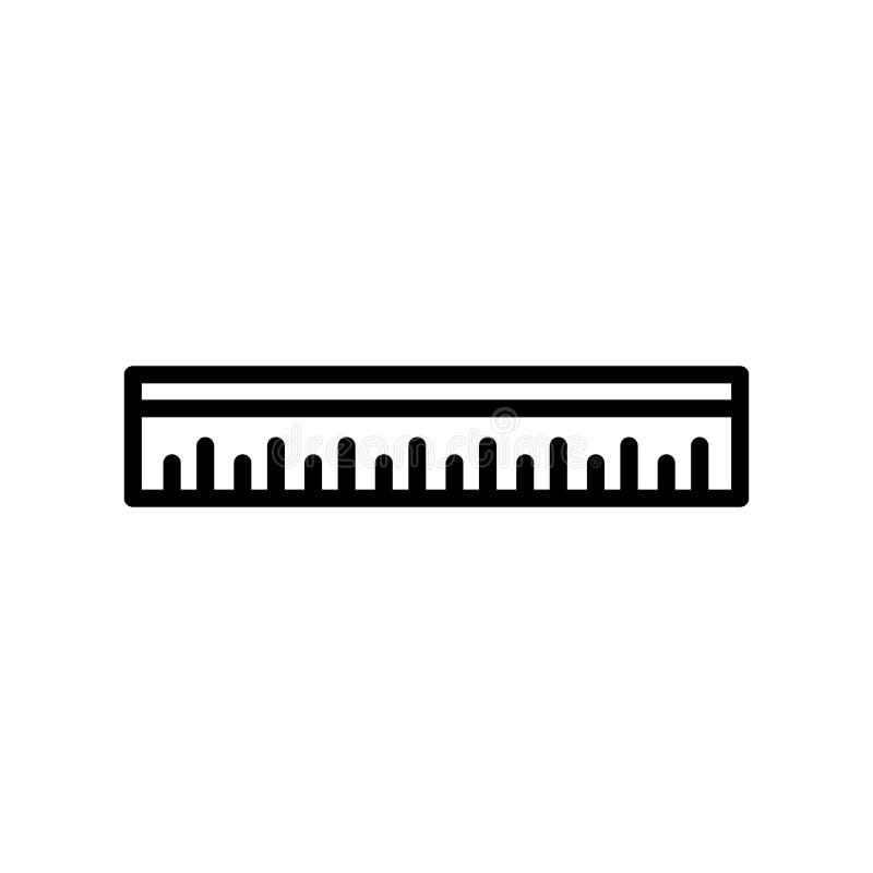 Ruler Icon Vector Isolated on White Background, Ruler Sign , Lin Stock ...