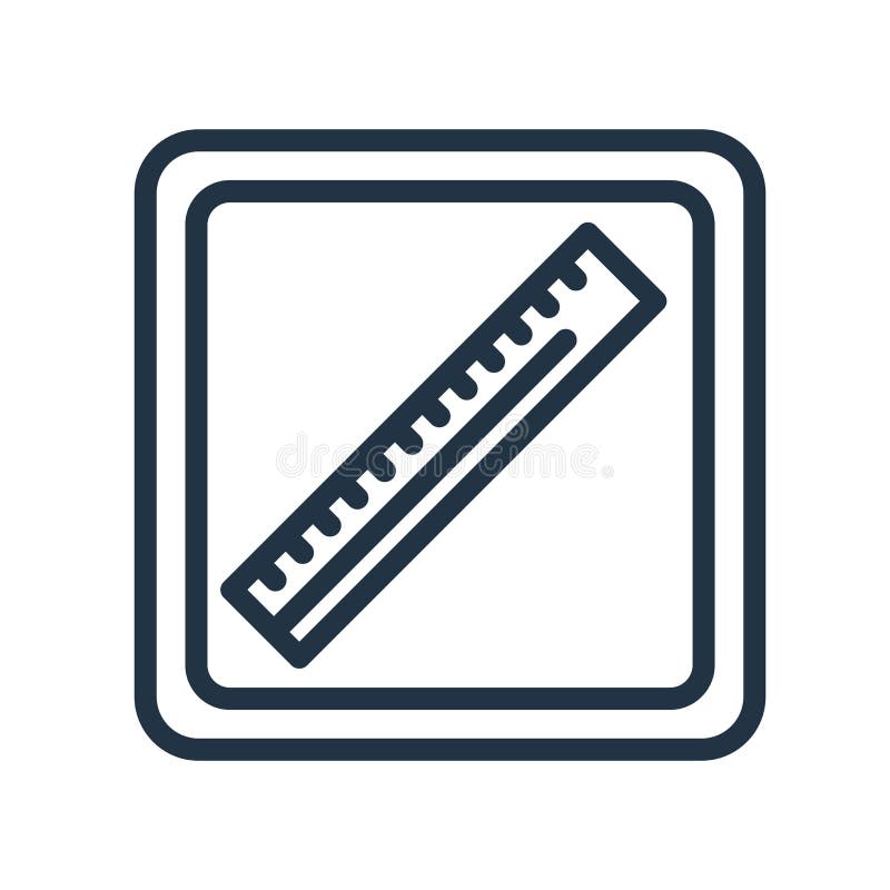 Ruler Icon Vector Isolated on White Background, Ruler Sign Stock Vector ...