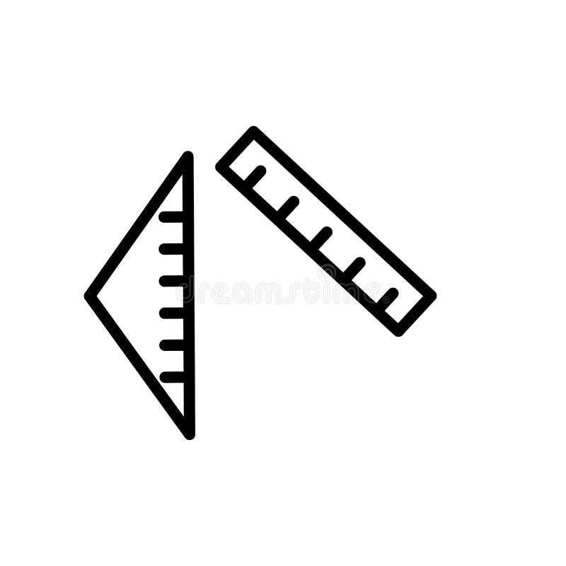 Ruler Icon Vector Isolated on White Background, Ruler Sign , Line and ...