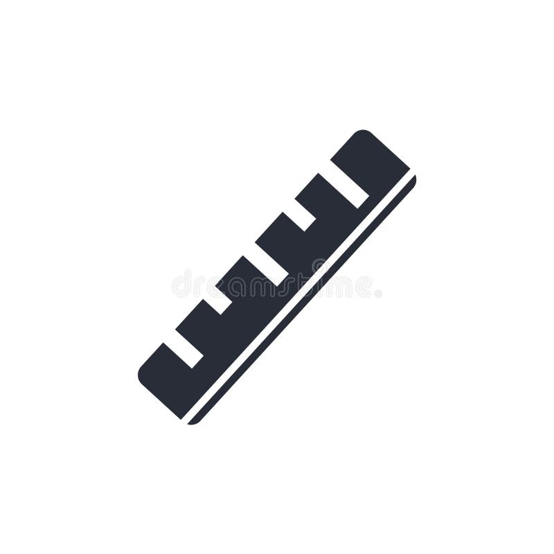 Ruler Icon Vector Sign and Symbol Isolated on White Background, Ruler ...