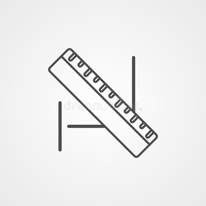 Ruler Vector Icon Sign Symbol Stock Vector - Illustration of geometric ...