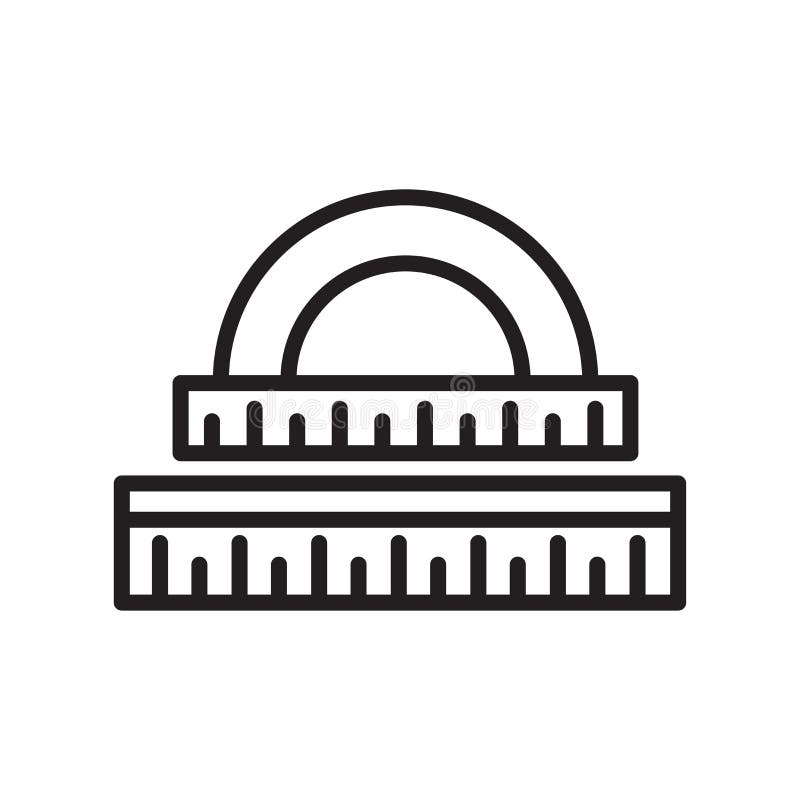 Ruler Icon Vector Sign and Symbol Isolated on White Background Stock ...