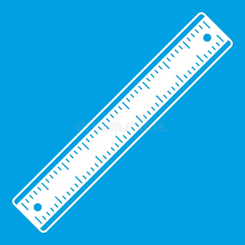 Ruler icon white stock vector. Illustration of measuring - 96361053