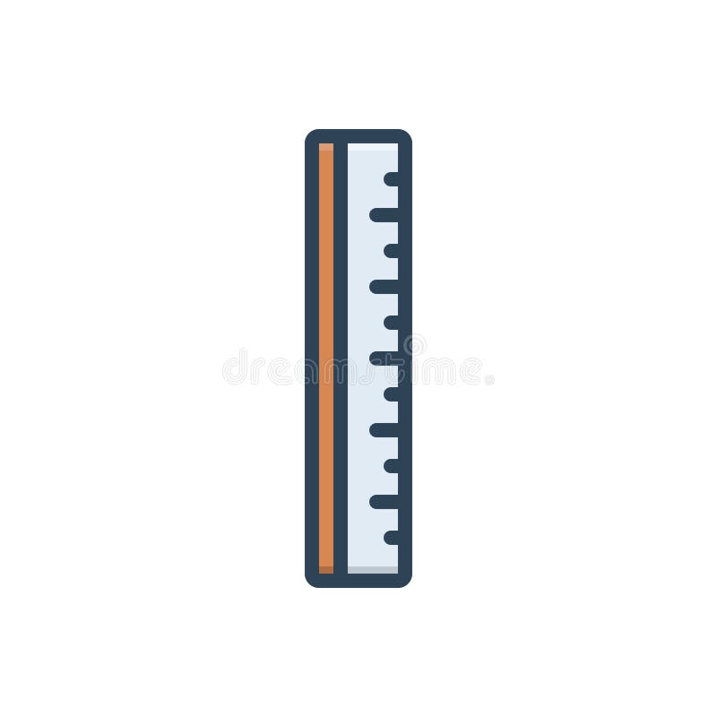 Color Illustration Icon for Ruler, Yardage and Measurement Stock ...
