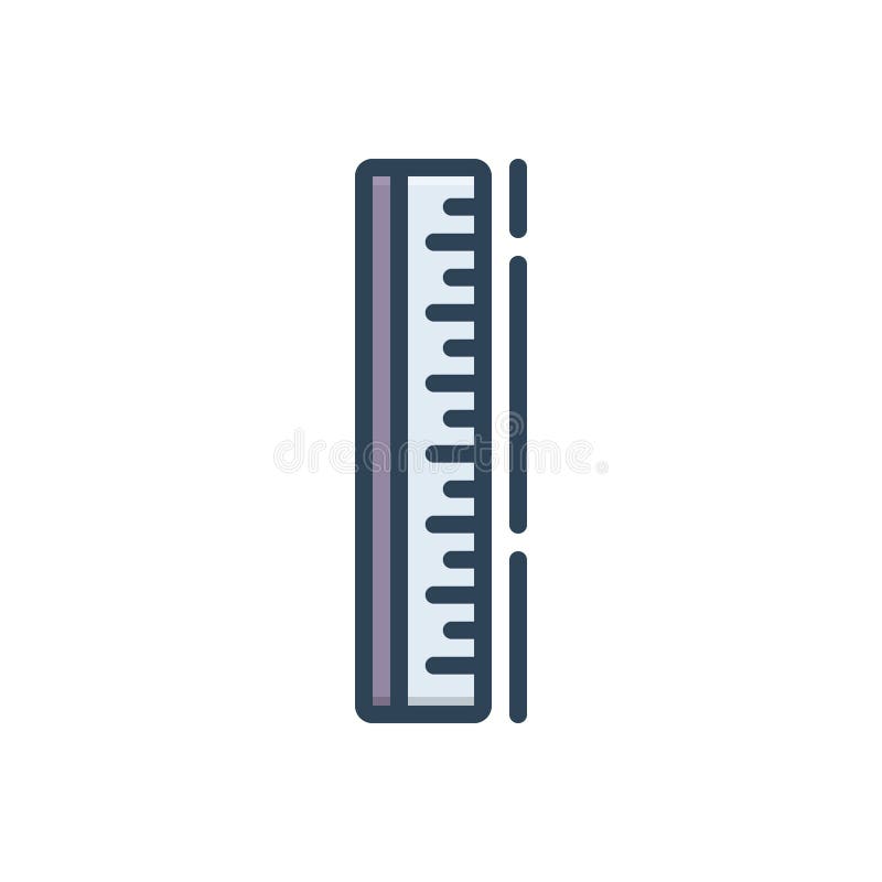 Color Illustration Icon for Ruler, Straightedge and Tool Stock ...