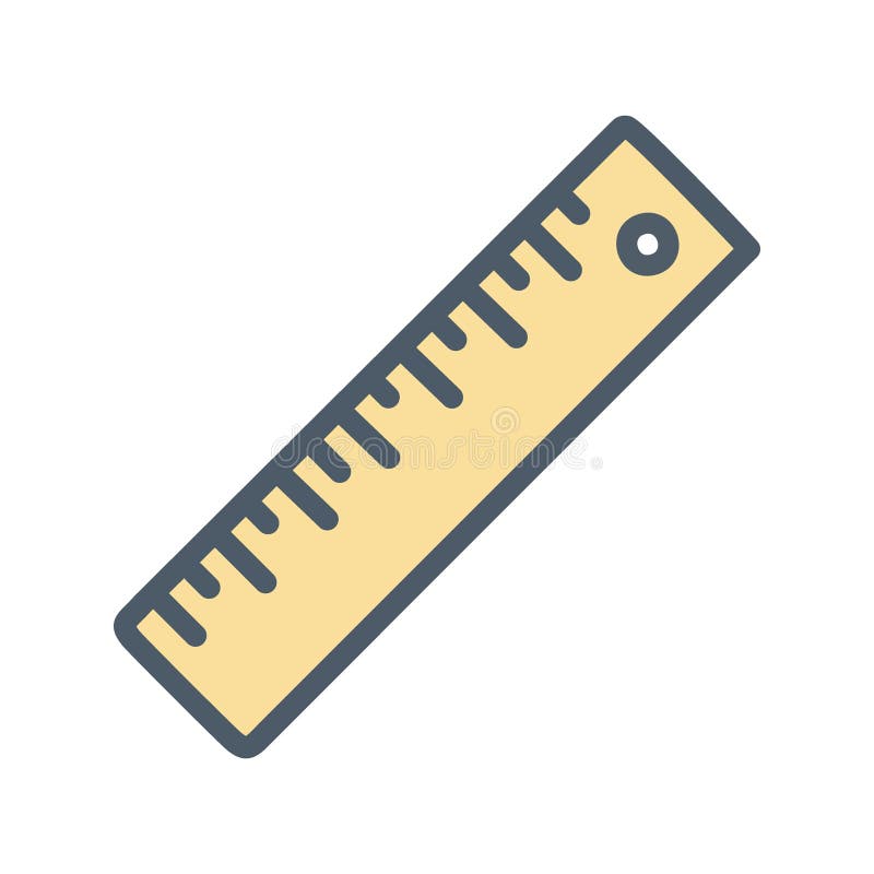 Ruler Icon. Yellow Ruler Icon, Simple Design Stock Vector ...