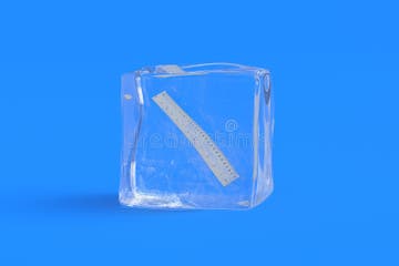 Ruler with Inches and Centimeters Scale in Ice Cube Stock Illustration ...