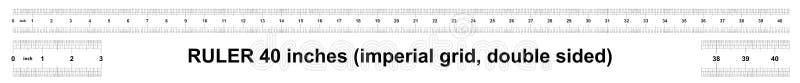 Ruler 2 Inches. Metric Inch Size Indicator. Decimal System Grid Stock ...