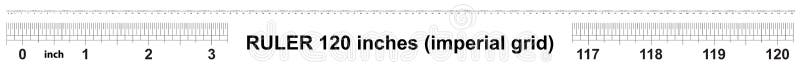 Ruler 2 Inches. Metric Inch Size Indicator. Decimal System Grid Stock ...