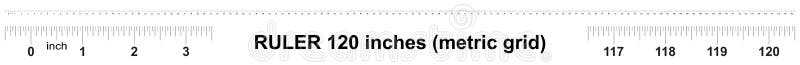 Ruler 2 Inches. Metric Inch Size Indicator. Decimal System Grid Stock ...